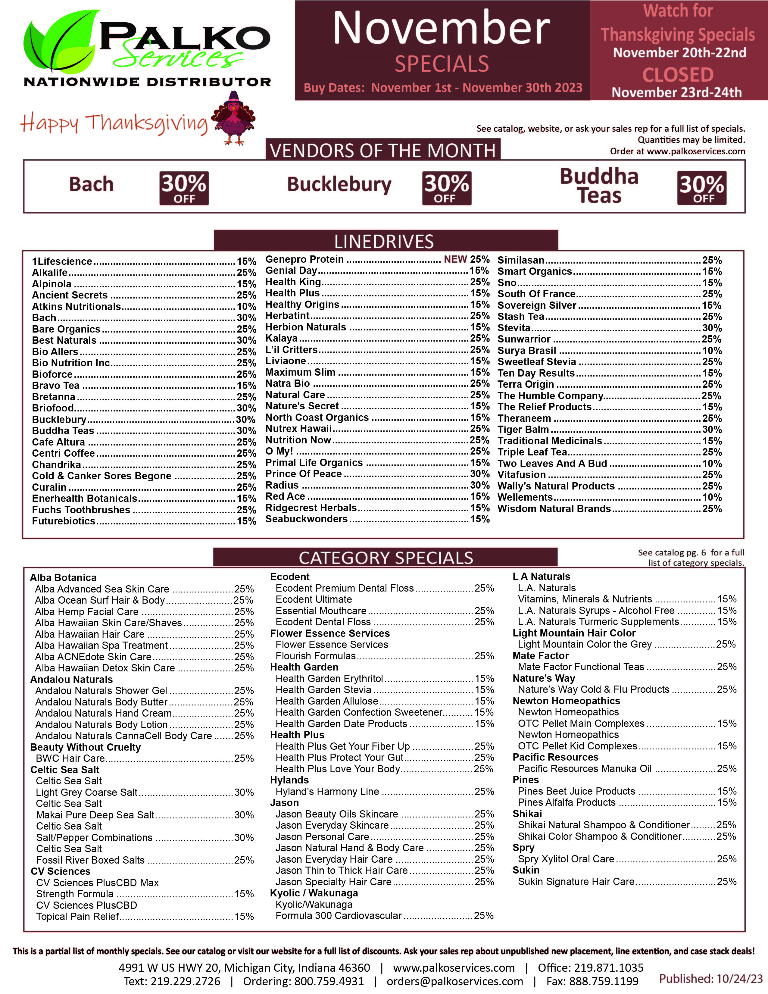 Palko Happenings | Palko Services: Nationwide Natural Products Distributor